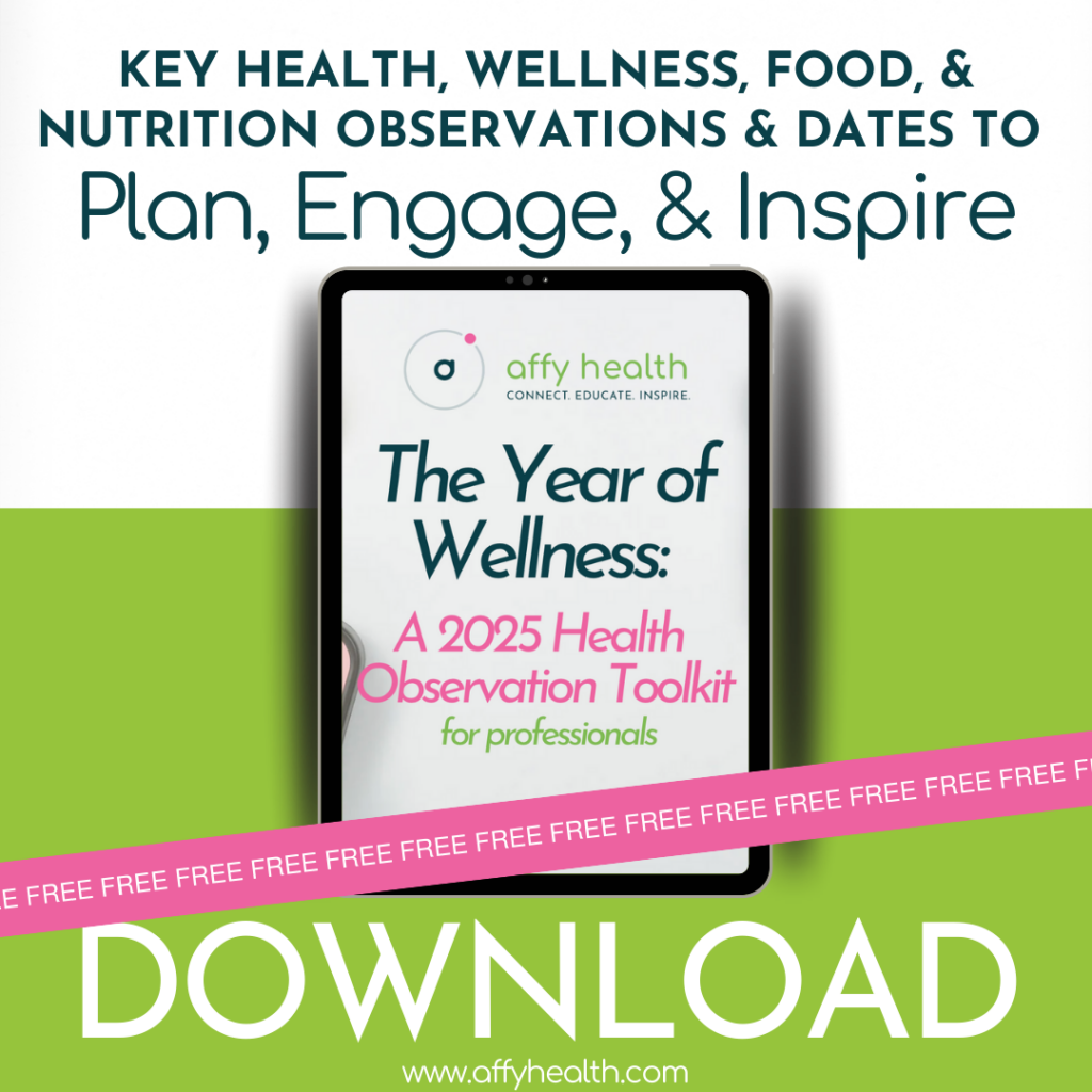 January 2025: Nutrition, Health, and Wellness Observations - Customized ...